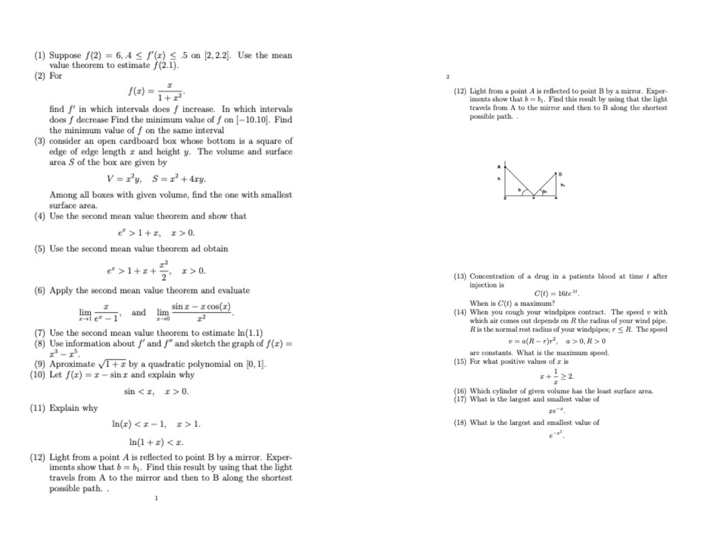 Solved (1) Suppose f(2)=6,.4