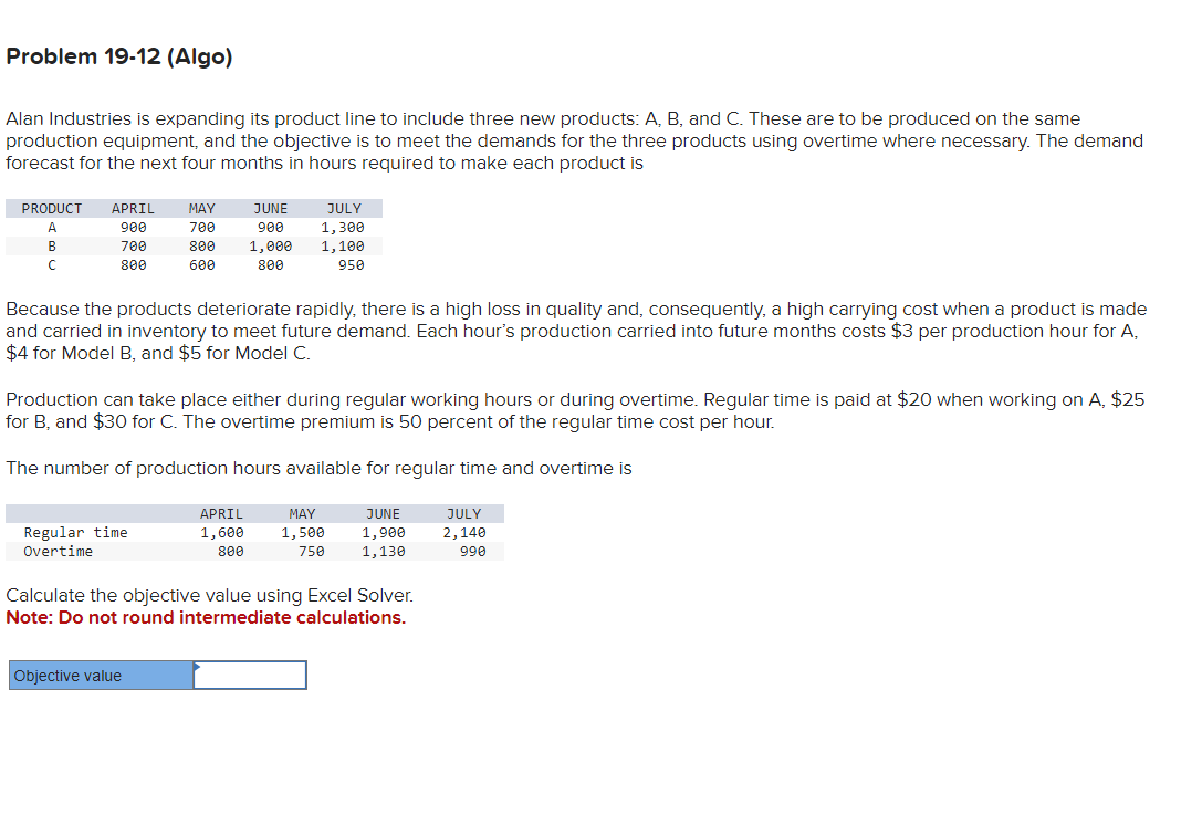 Solved Alan Industries is expanding its product line to | Chegg.com