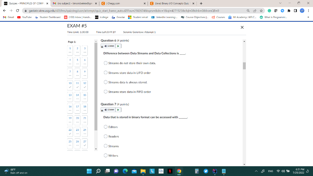 Solved Difference between Data Streams and Data Collections | Chegg.com