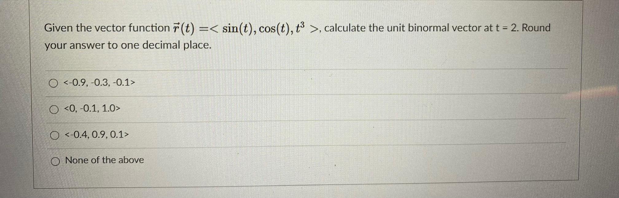 Solved Given the vector function F(t)