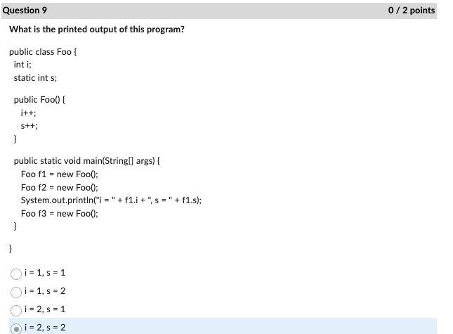 Solved What is the printed output of this program? public | Chegg.com