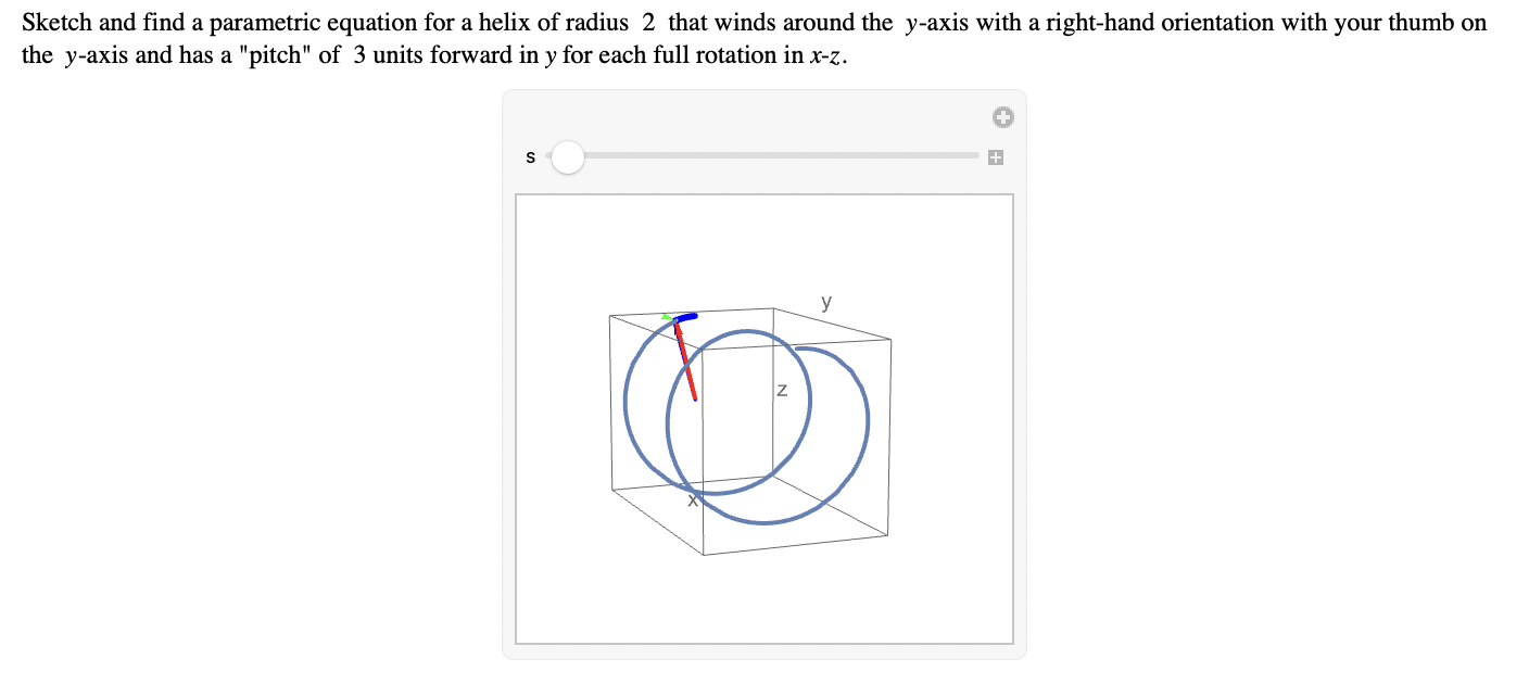 Solved Sketch and find a parametric equation for a helix of | Chegg.com