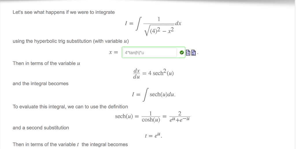 Solved Let's see what happens if we were to integrate using | Chegg.com