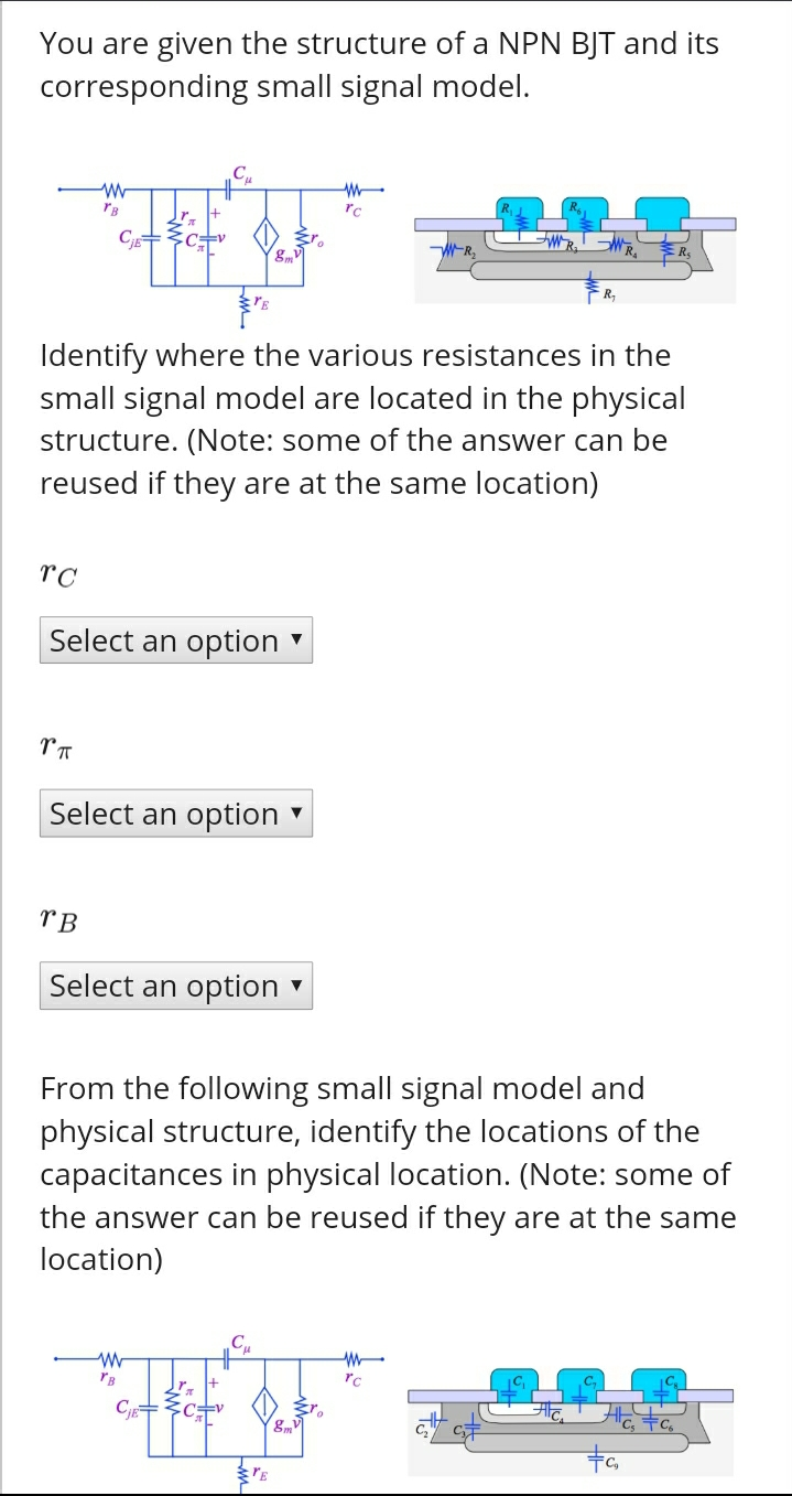 Solved You are given the structure of a NPN BJT and its | Chegg.com