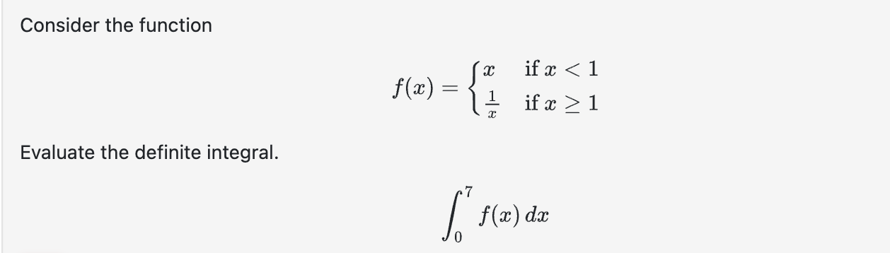 Solved Consider the function f(x)={xx1 if x