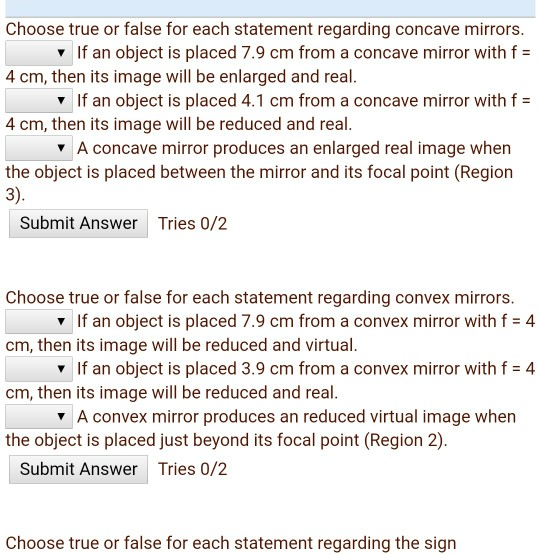 Solved Choose true or false for each statement regarding | Chegg.com