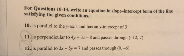 Solved For Questions 10-13, write an equation in | Chegg.com