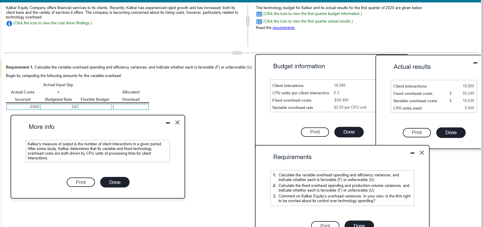 Solved Kalkar Equity Company offers financial services to | Chegg.com