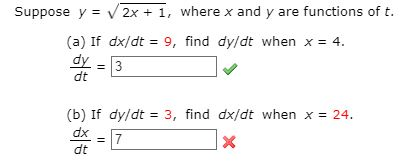 Solved Suppose y = 2x + 1 , where x and y | Chegg.com