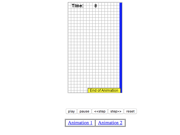 Solved Time: V= -8.6 | End of Animation play pause reset | Chegg.com