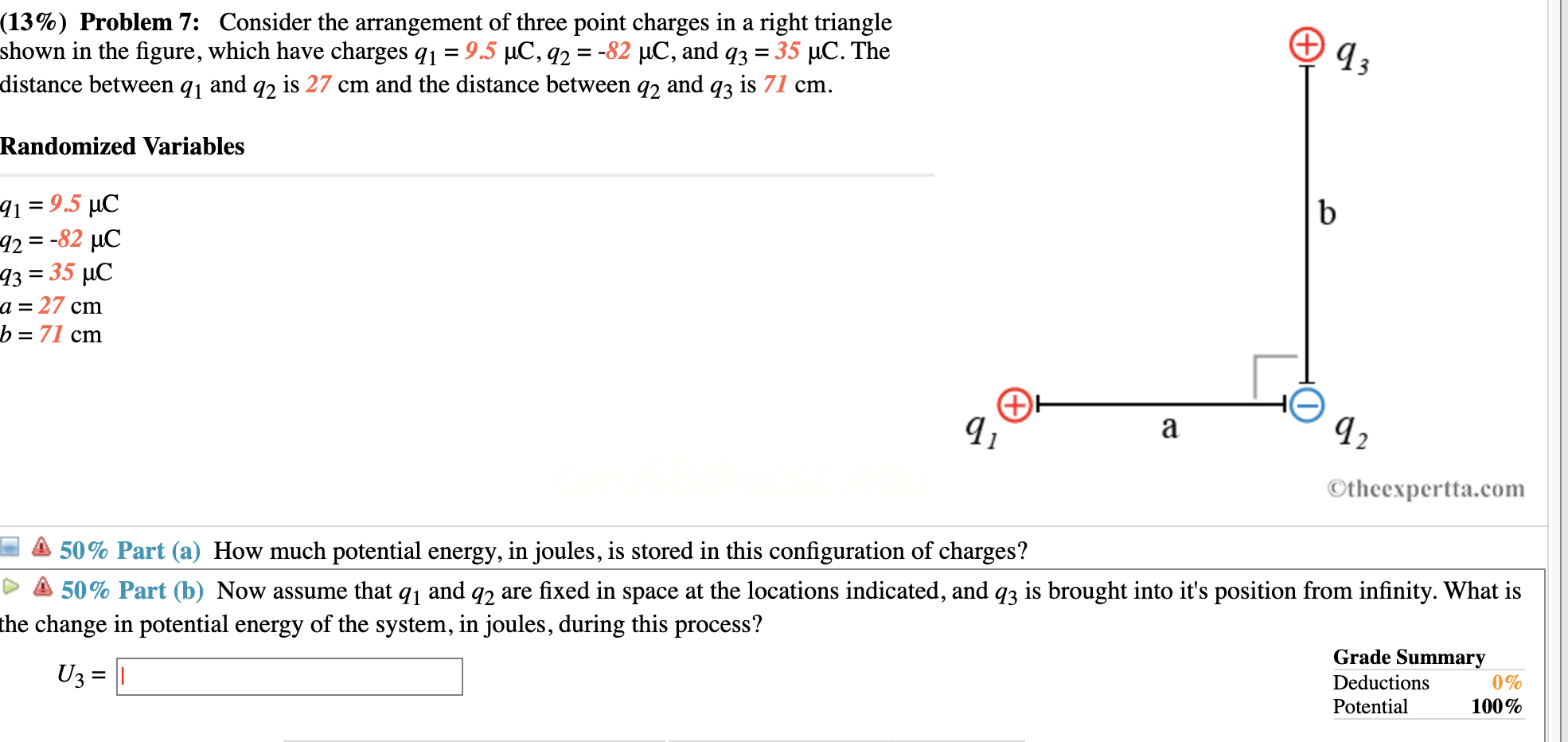 Solved: (13%) Problem 7: Consider The Arrangement Of Three... | Chegg.com