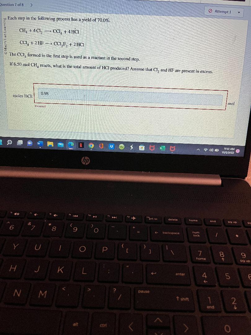 Solved If a solution containing \( 43.65 \mathrm{~g} \) of | Chegg.com