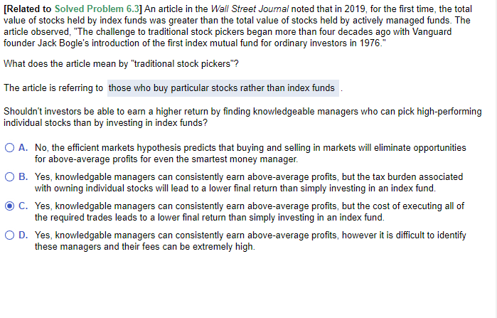 Solved In early 2020 , a columnist for the Wall Street | Chegg.com