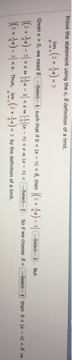 Solved Prove the statement using the e, δ definition of a | Chegg.com