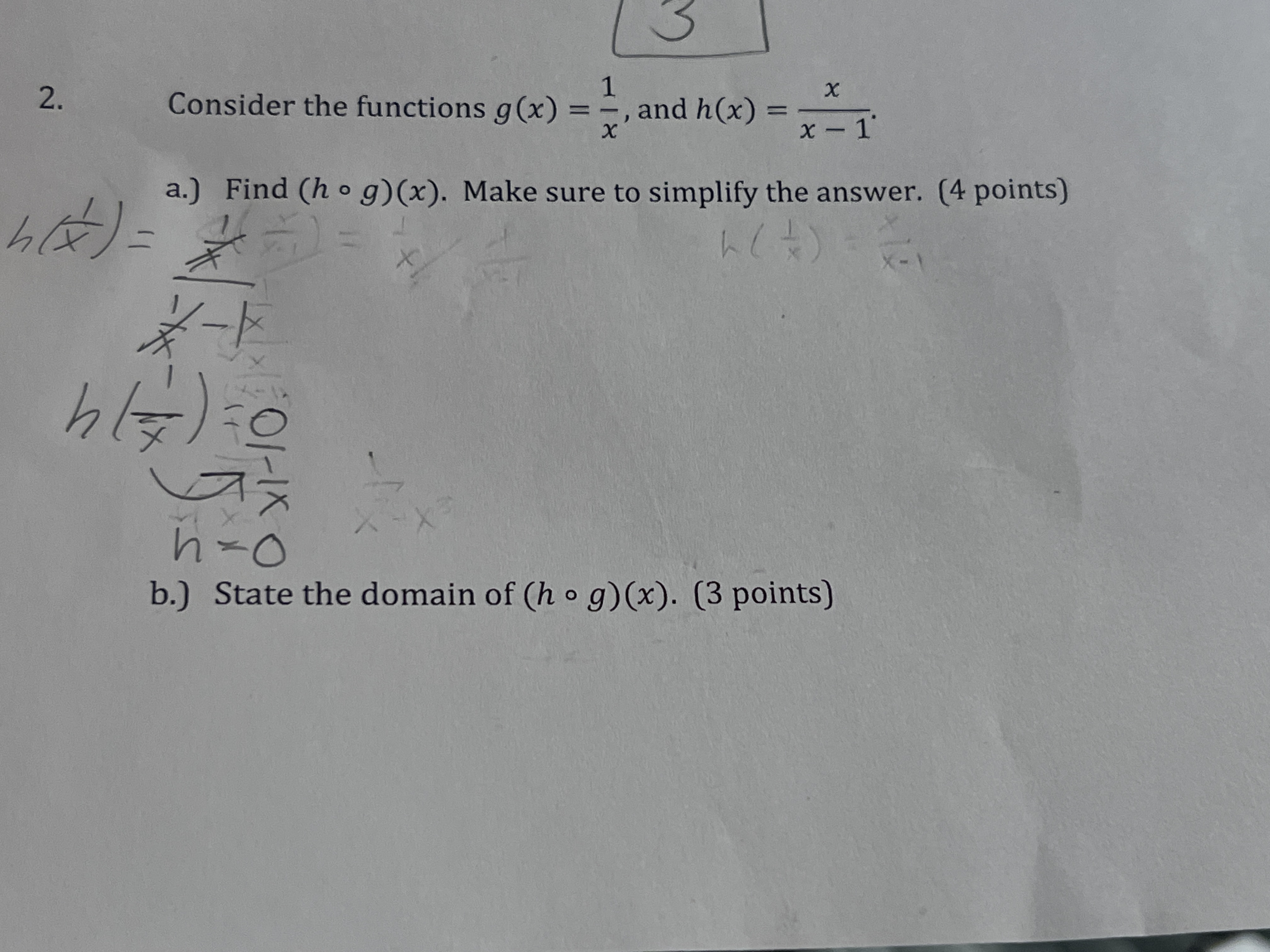 Consider The Functions G x x1 And H x x 1x A Chegg
