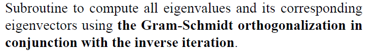 Solved Subroutine to compute all eigenvalues and its | Chegg.com
