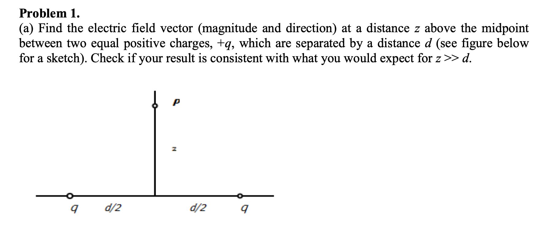 Solved Problem 1 A Find The Electric Field Vector