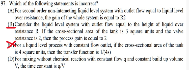 Solved 97. Which of the following statements is incorrect? | Chegg.com