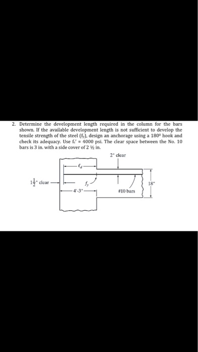 Solved Determine the development length required in the | Chegg.com