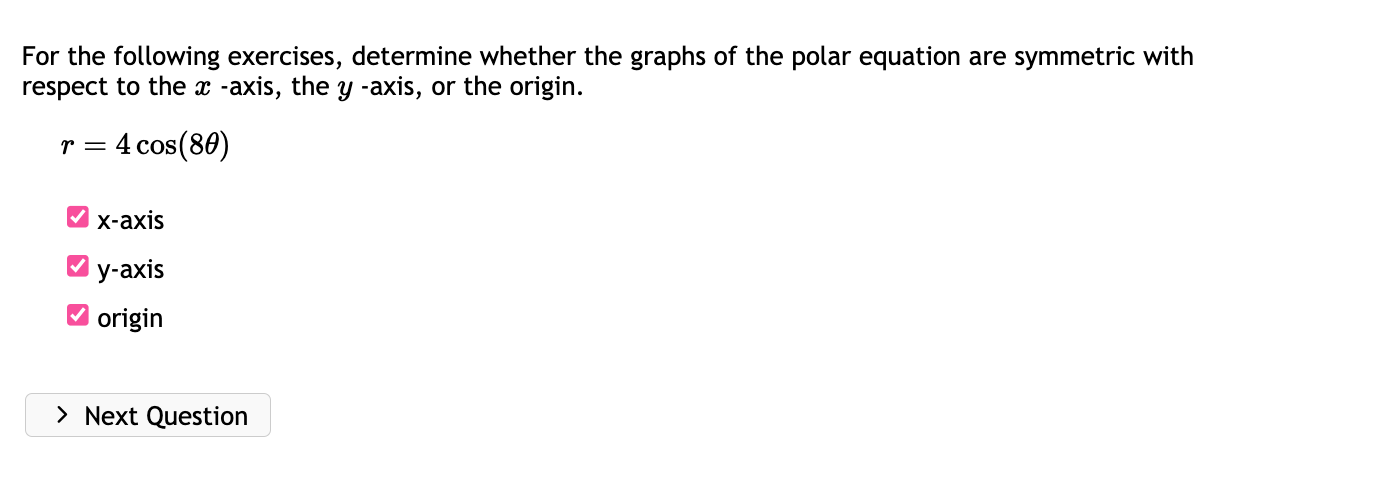 Solved For the following exercises, determine whether the | Chegg.com