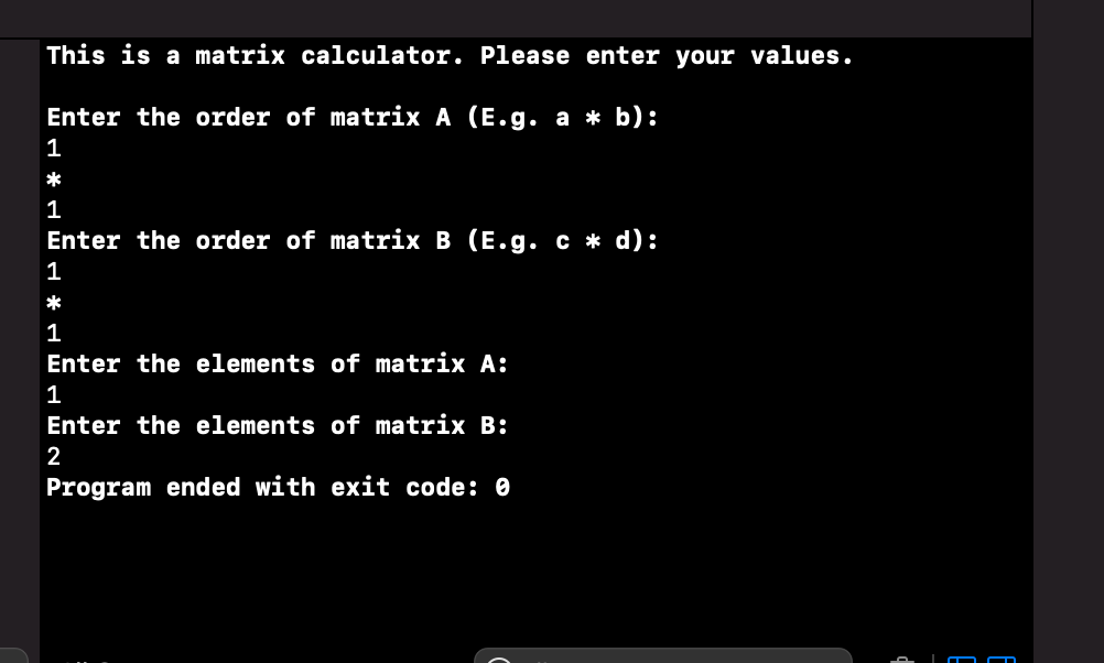 Solved this is my final project is to make a matrix | Chegg.com