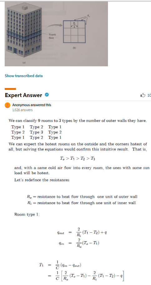Solved My question is where does the T1 = 1/C (qin-qout) | Chegg.com