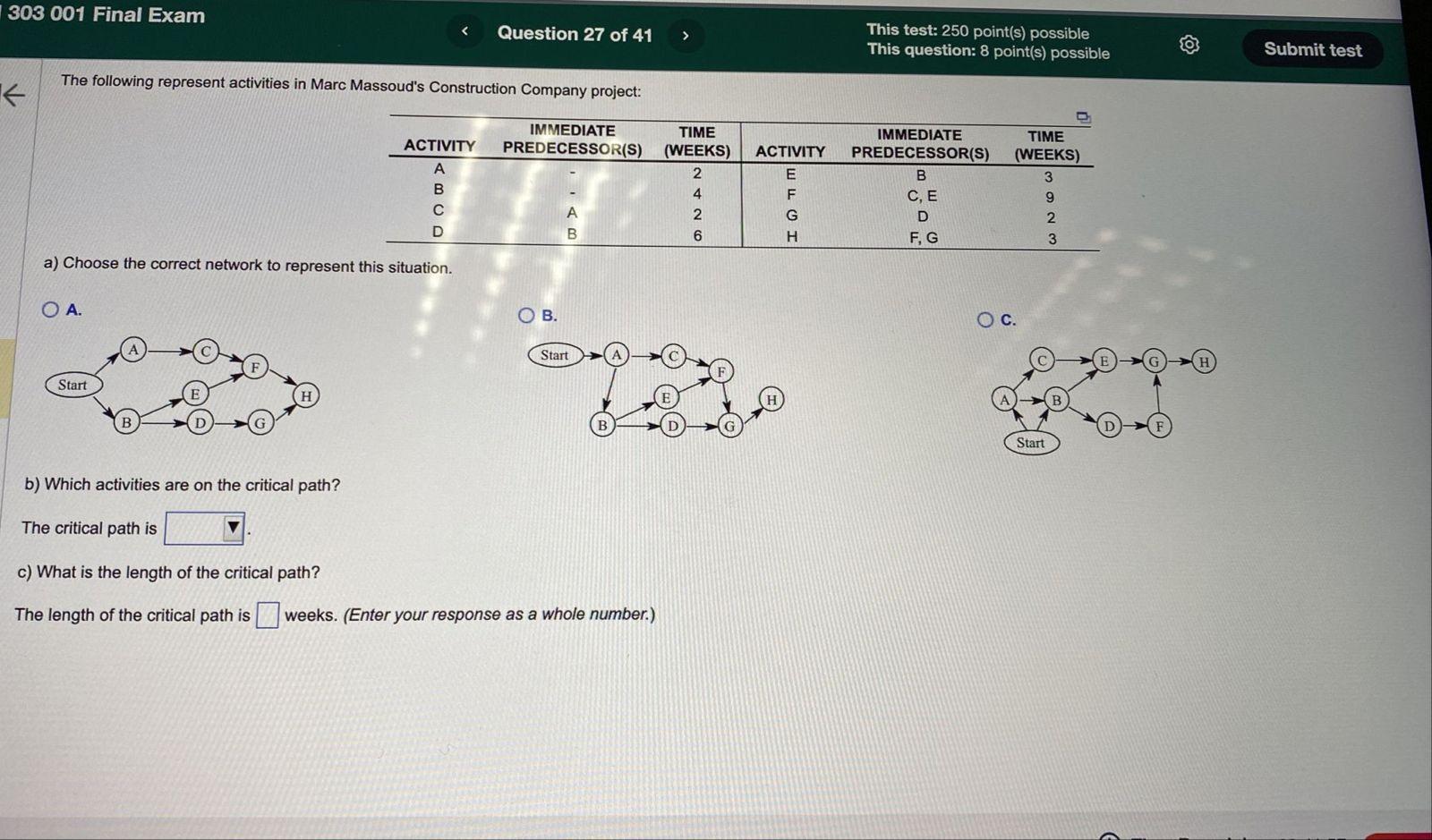 Solved The following represent activities in Marc Massoud's | Chegg.com