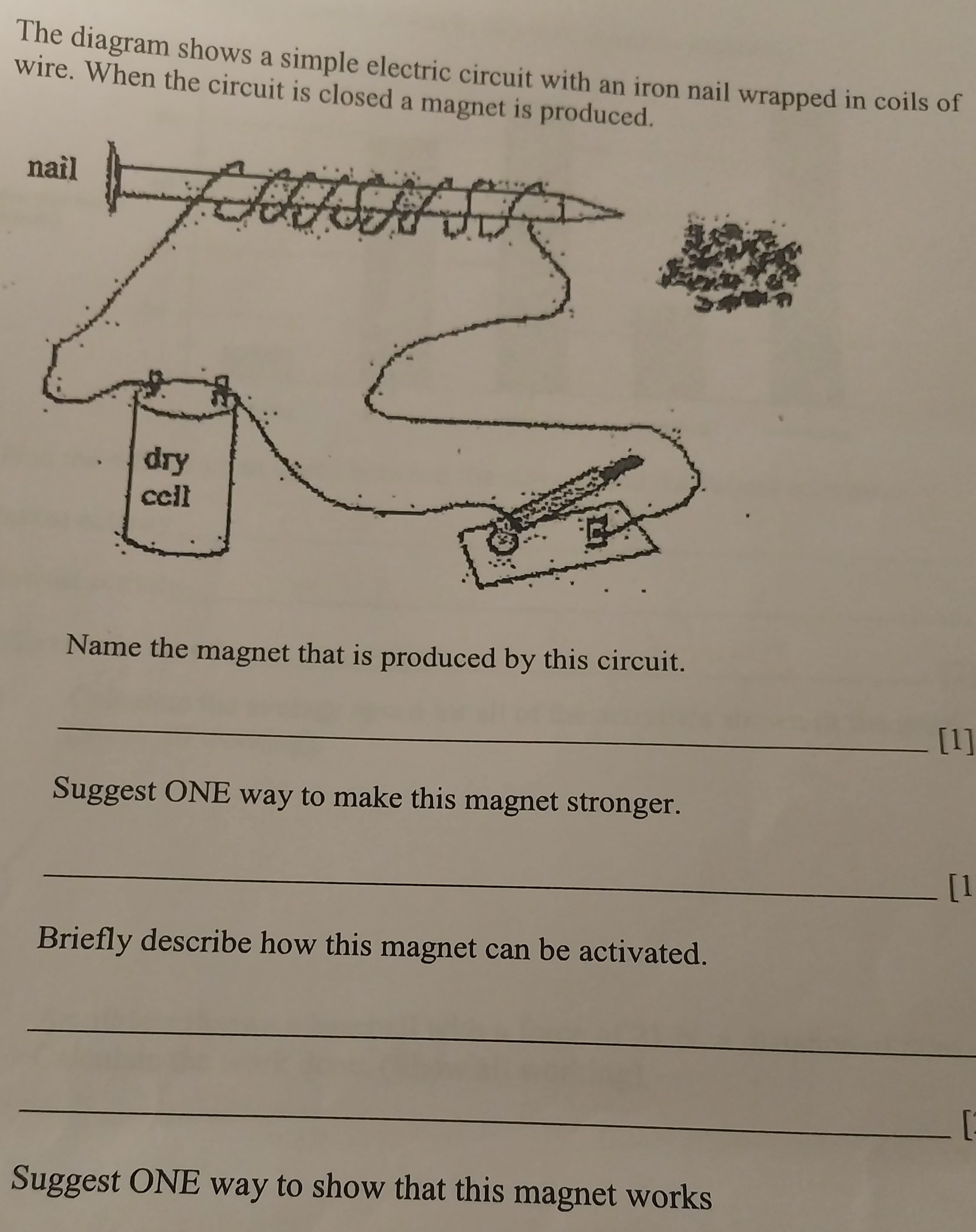 Solved The diagram shows a simple electric circuit with an | Chegg.com