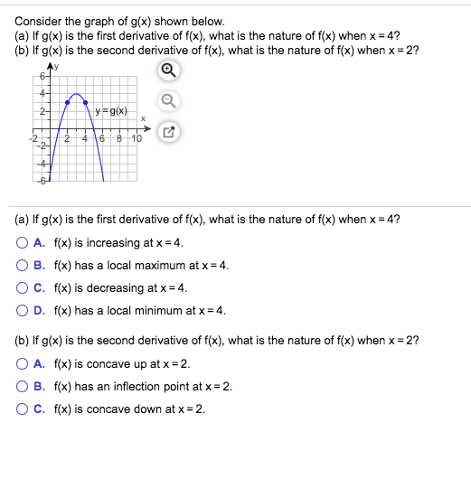Solved Consider the graph of g(x) shown below. (a) If g(x) | Chegg.com