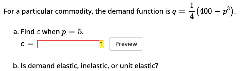 Solved For a particular commodity, the demand function is | Chegg.com
