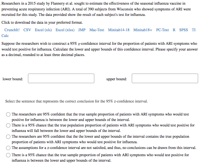 Solved Respondent Data:Total subjects with ARI symptoms: | Chegg.com