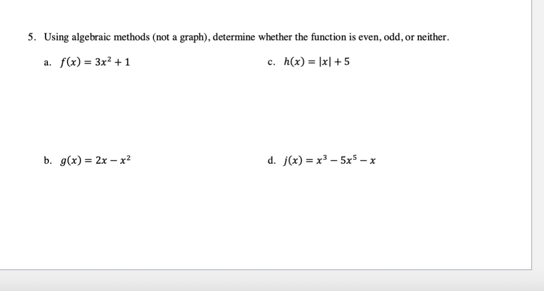 Solved Using algebraic methods (not a graph), determine | Chegg.com