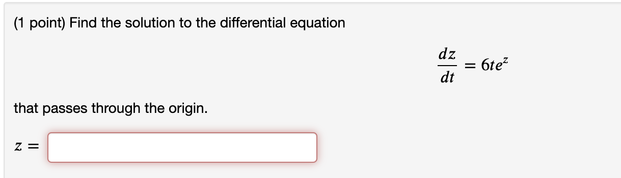 Solved Find the solution to the differential | Chegg.com
