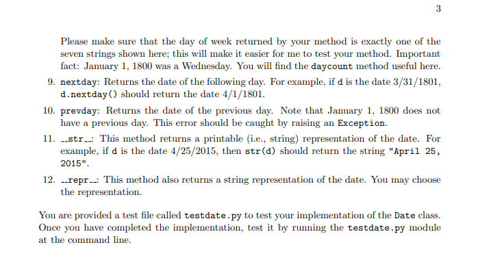 Solved Problem 2 (45 points ] Calendar dates. In this | Chegg.com