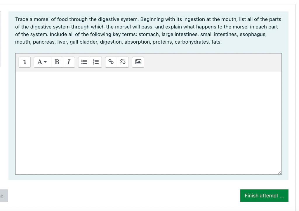 Solved Trace a morsel of food through the digestive system. | Chegg.com