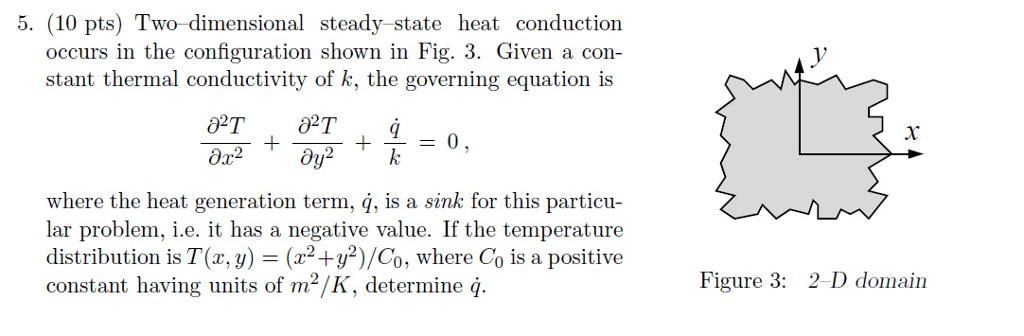 Solved 5. (10 pts) Two-dimensional steady-state heat | Chegg.com