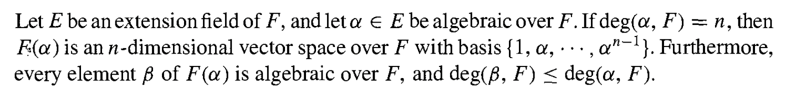 Solved Find the degree and a basis for the given field | Chegg.com