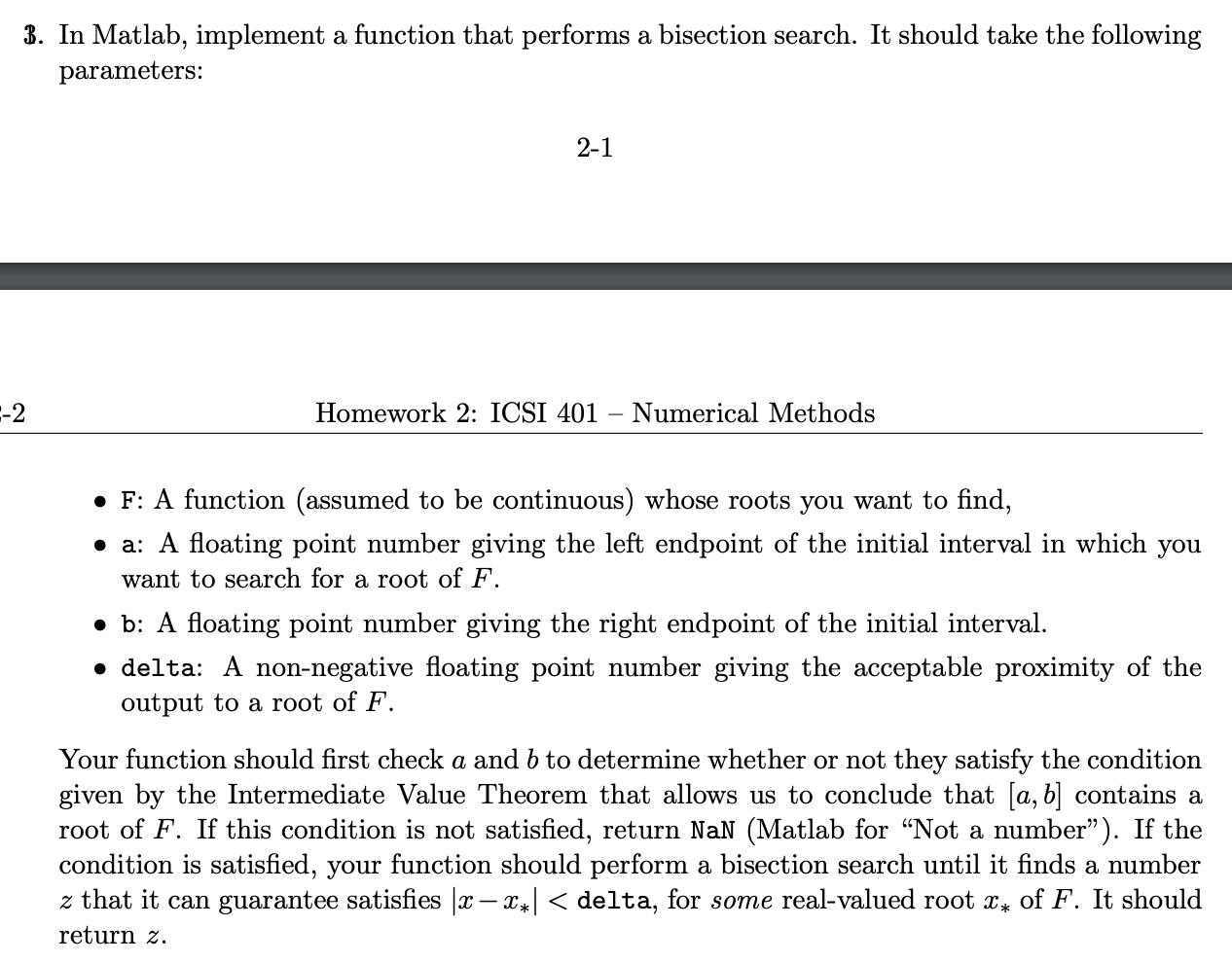 Solved 3. In Matlab, implement a function that performs a | Chegg.com