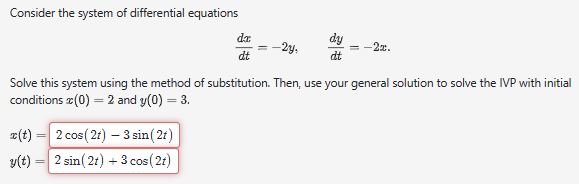 Solved Consider the system of differential | Chegg.com