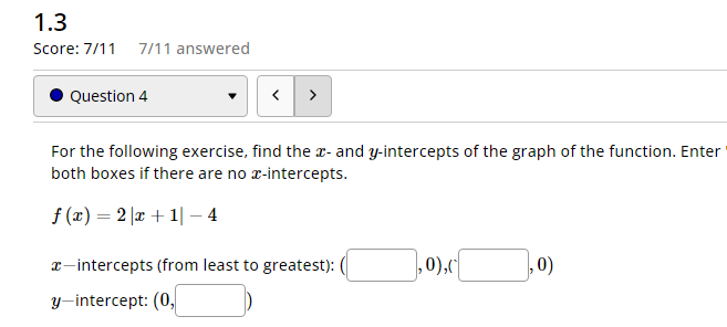 Solved For the following exercise, find the x - and | Chegg.com