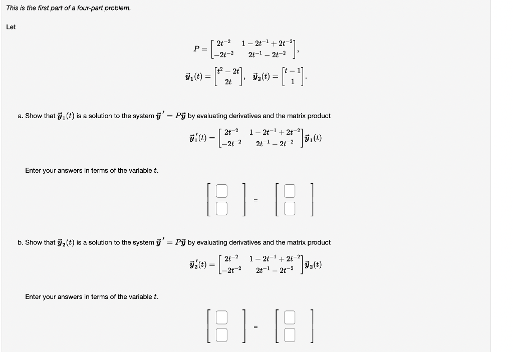 Solved This is the first part of a four-part problem. Let | Chegg.com