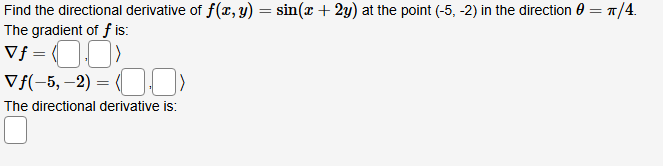 Solved Find the directional derivative | Chegg.com