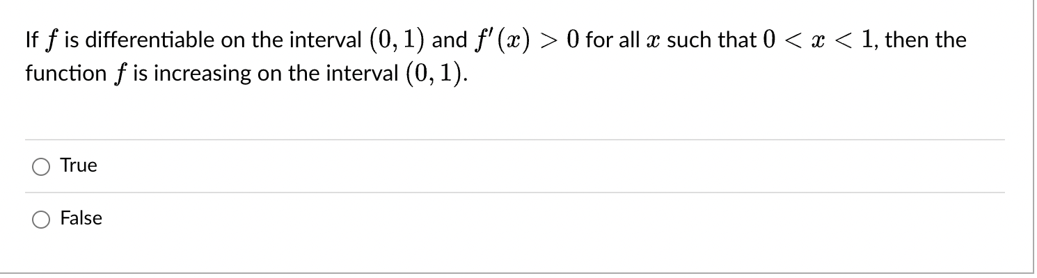 Solved If f is differentiable on the interval (0,1) and | Chegg.com