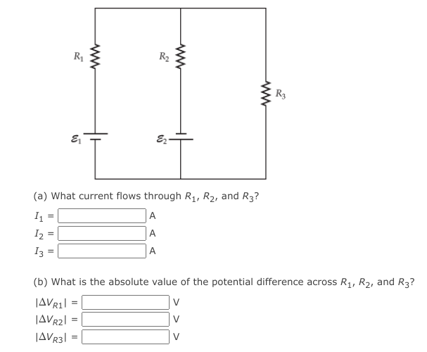 Solved Three resistors R1 = 86.6 Ω, R2 = 22.2 Ω, R3 = 70.0 | Chegg.com