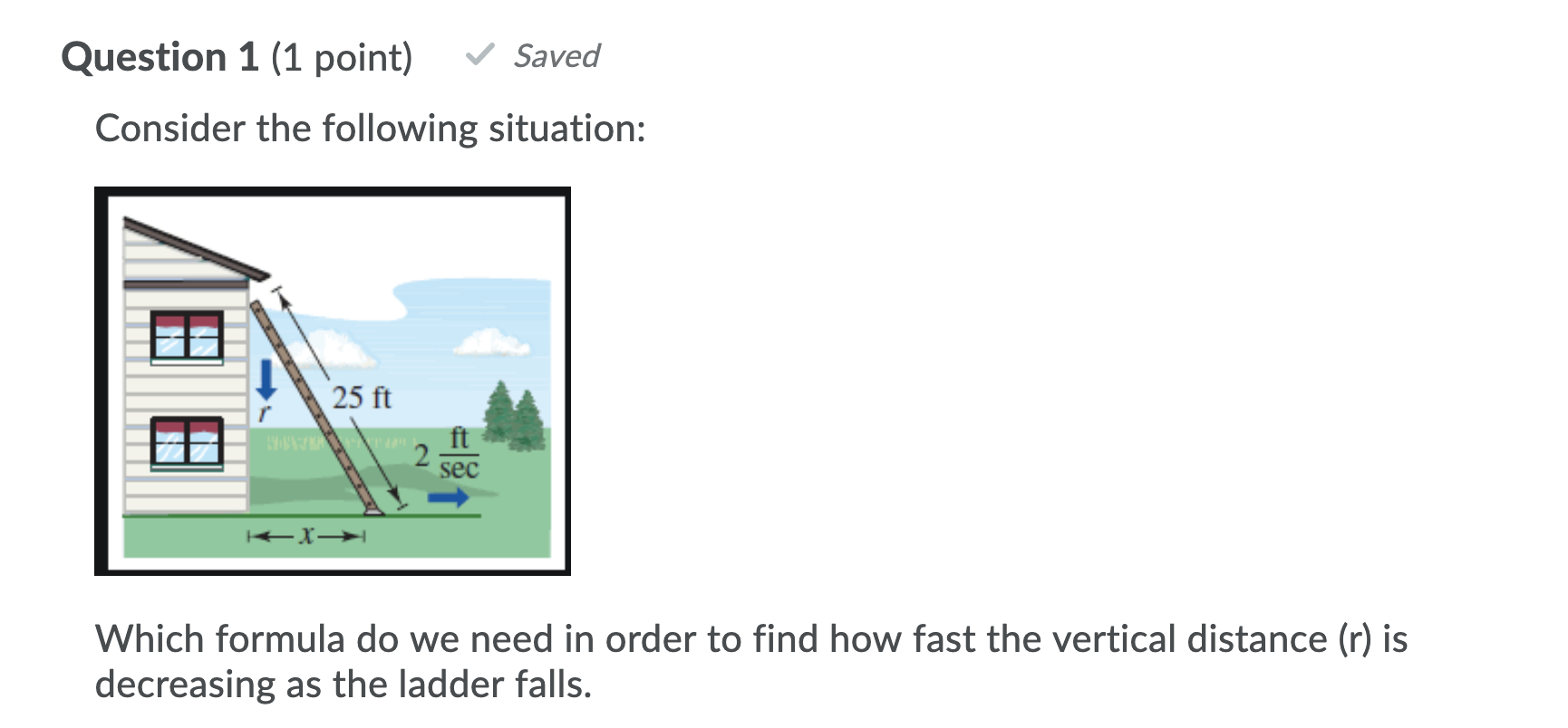 Solved Question 1 (1 point) Saved Consider the following | Chegg.com