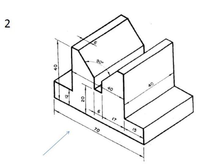 Solved Front view , Left hand side view and top view of | Chegg.com
