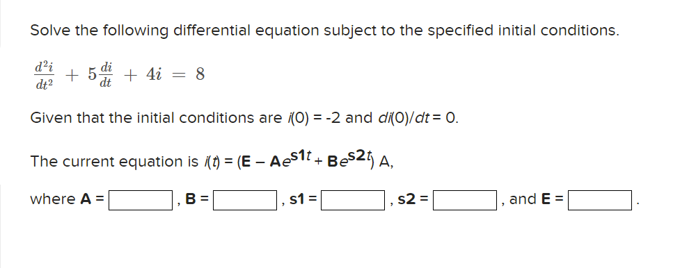 Solved Solve the following differential equation subject to | Chegg.com