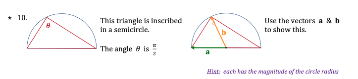 Solved * 10. This triangle is inscribed in a semicircle. Use | Chegg.com