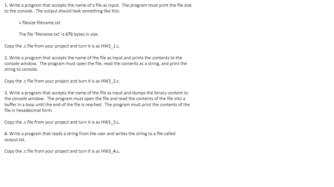 Solved 1. Write a program that accepts the name of a file as | Chegg.com