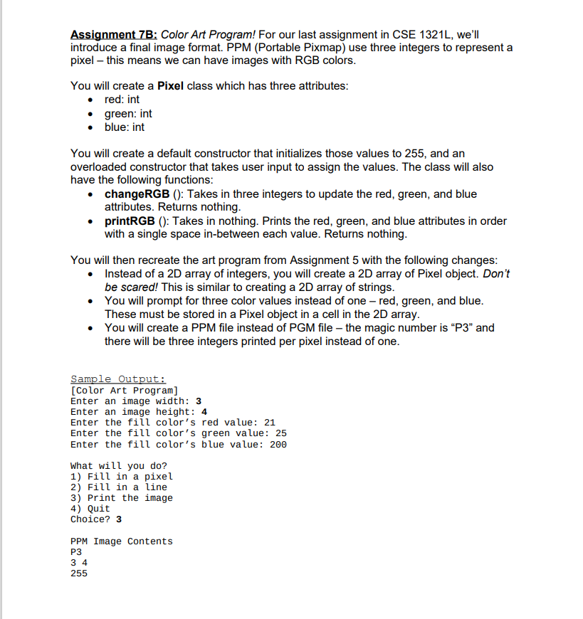 Solved pixel - this means we can have images with RGB | Chegg.com